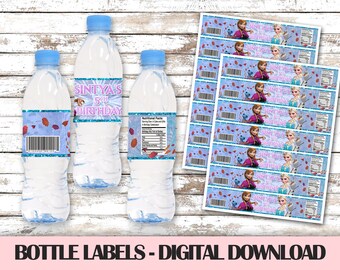 Frozen Water Bottle Label | Etsy