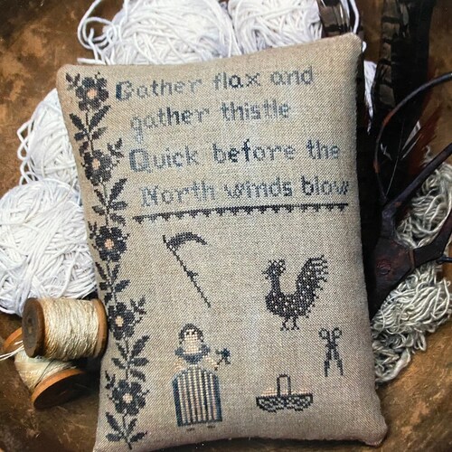 PDF FILE Farmhouse Sampler Pinkeep Pin Disk Fob & Needle - Etsy