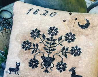 PDF FILE Little Redwork Pinkeep | Etsy