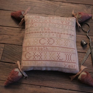 PDF FILE *elizabeth Thomson Reproduction Sampler Pinkeep - Etsy