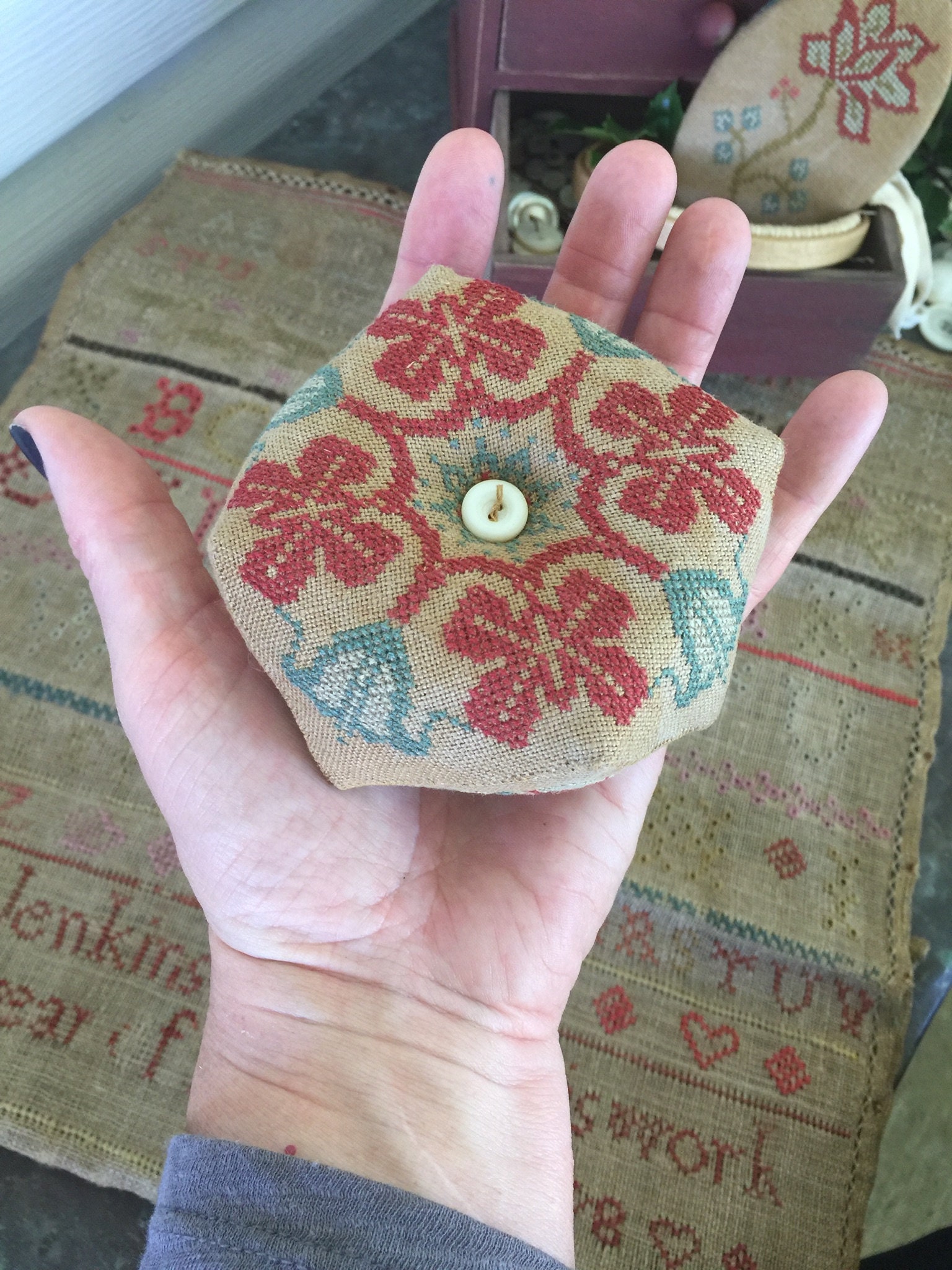 PDF FILE *hannah’s Sampler Biscornu - Etsy