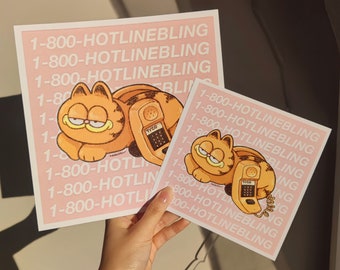 Cowboy Garfield Square Art Print, Small and Large Sizes, 148mm, 210mm ...