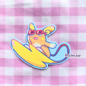Alolan Raichu Noggles Waterproof Matte Vinyl Sticker Sticker, Kawaii ...