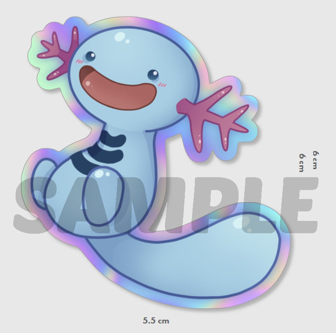 Pokemon Wooper Quagsire Shiny Holographic Glitter Sticker - Etsy UK