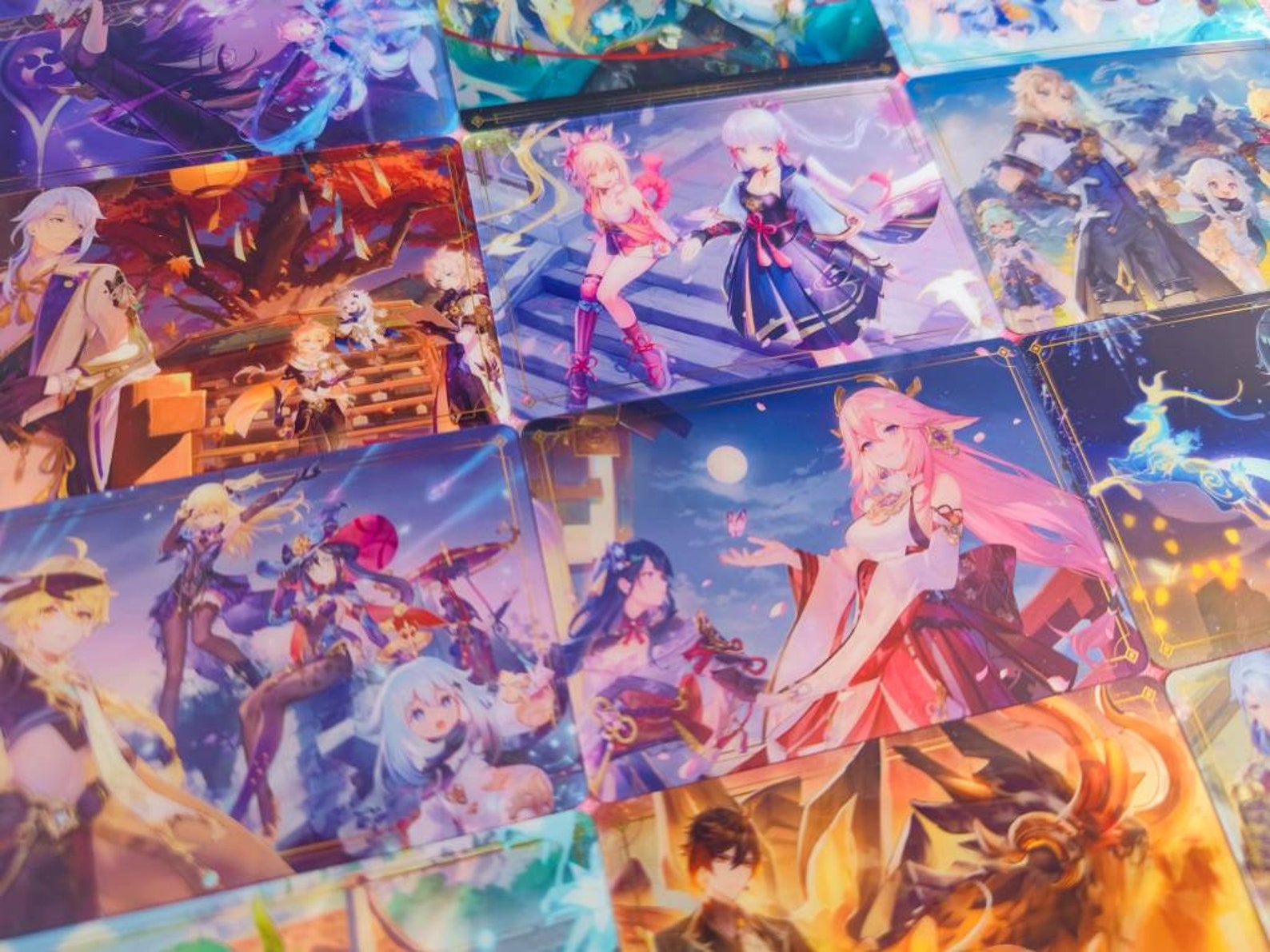 Genshin Impact Metal Card Collection Individual Cards - Etsy