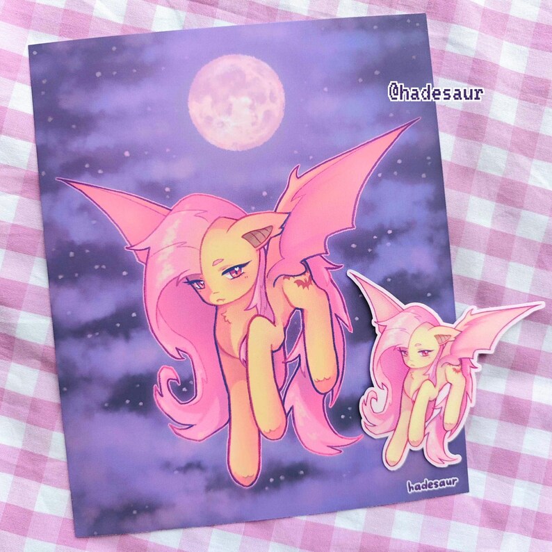 MLP Pony Flutterbat Fluttershy Vampire Glitter Stardust Vinyl ...