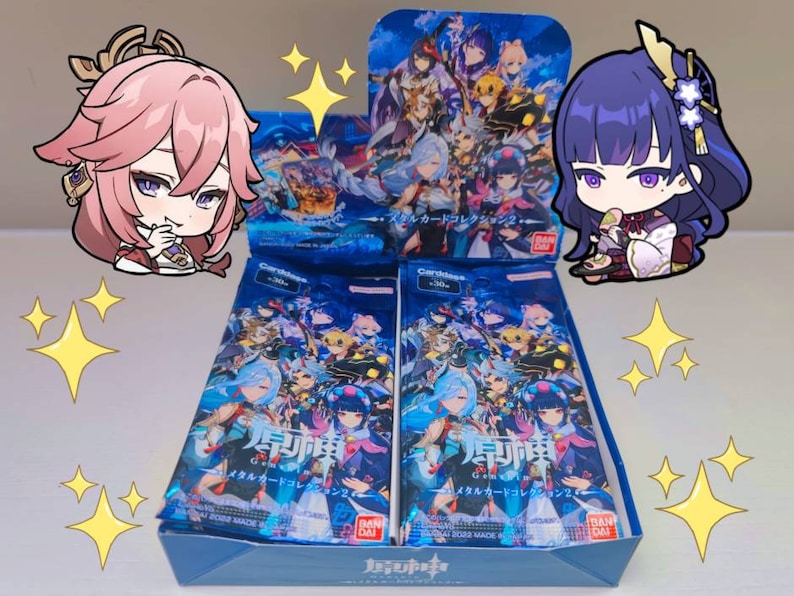 Genshin Impact Metal Card Collection Individual Cards - Etsy