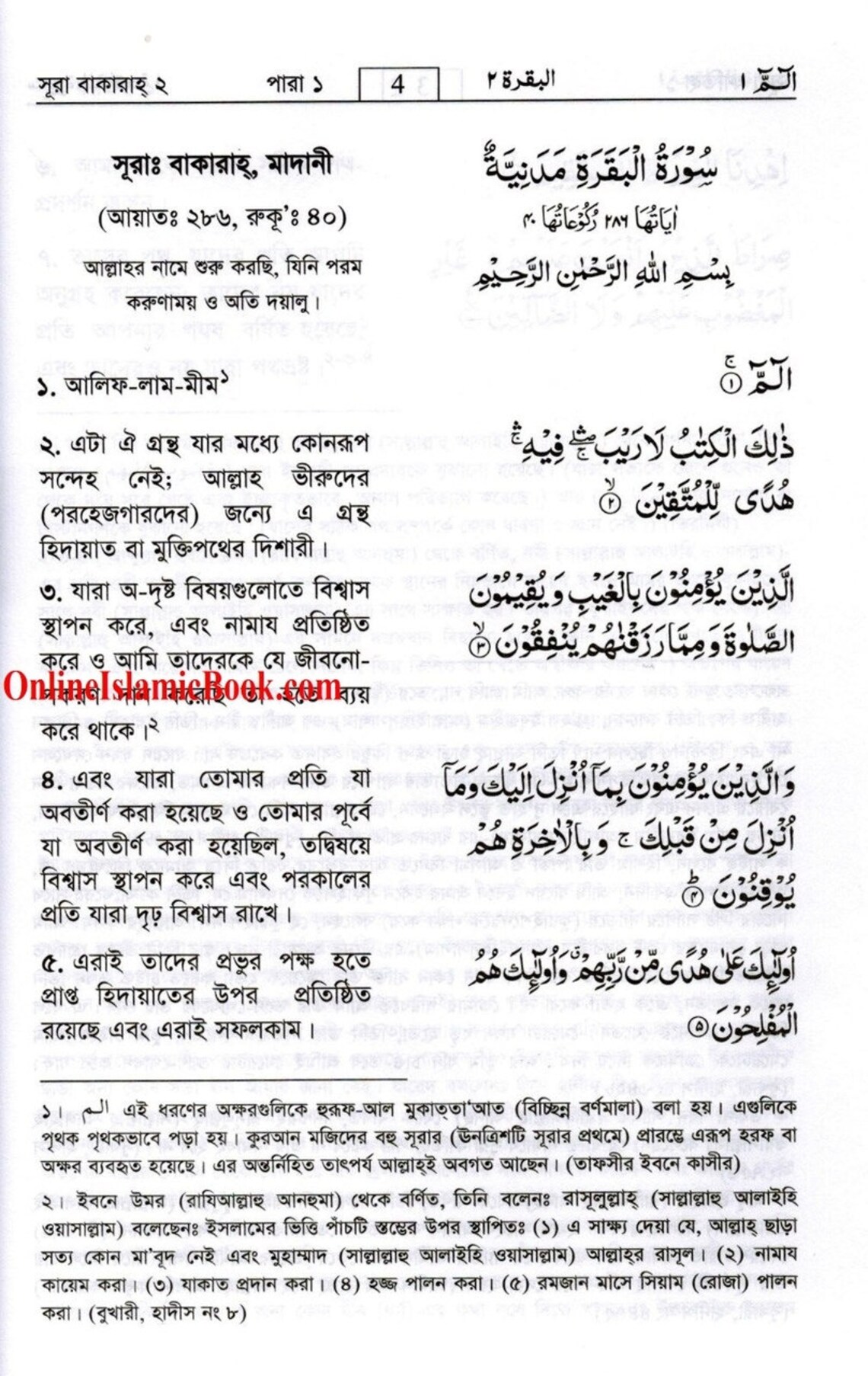 Quran in Bengali Language Arabic to Bengali Translation With - Etsy