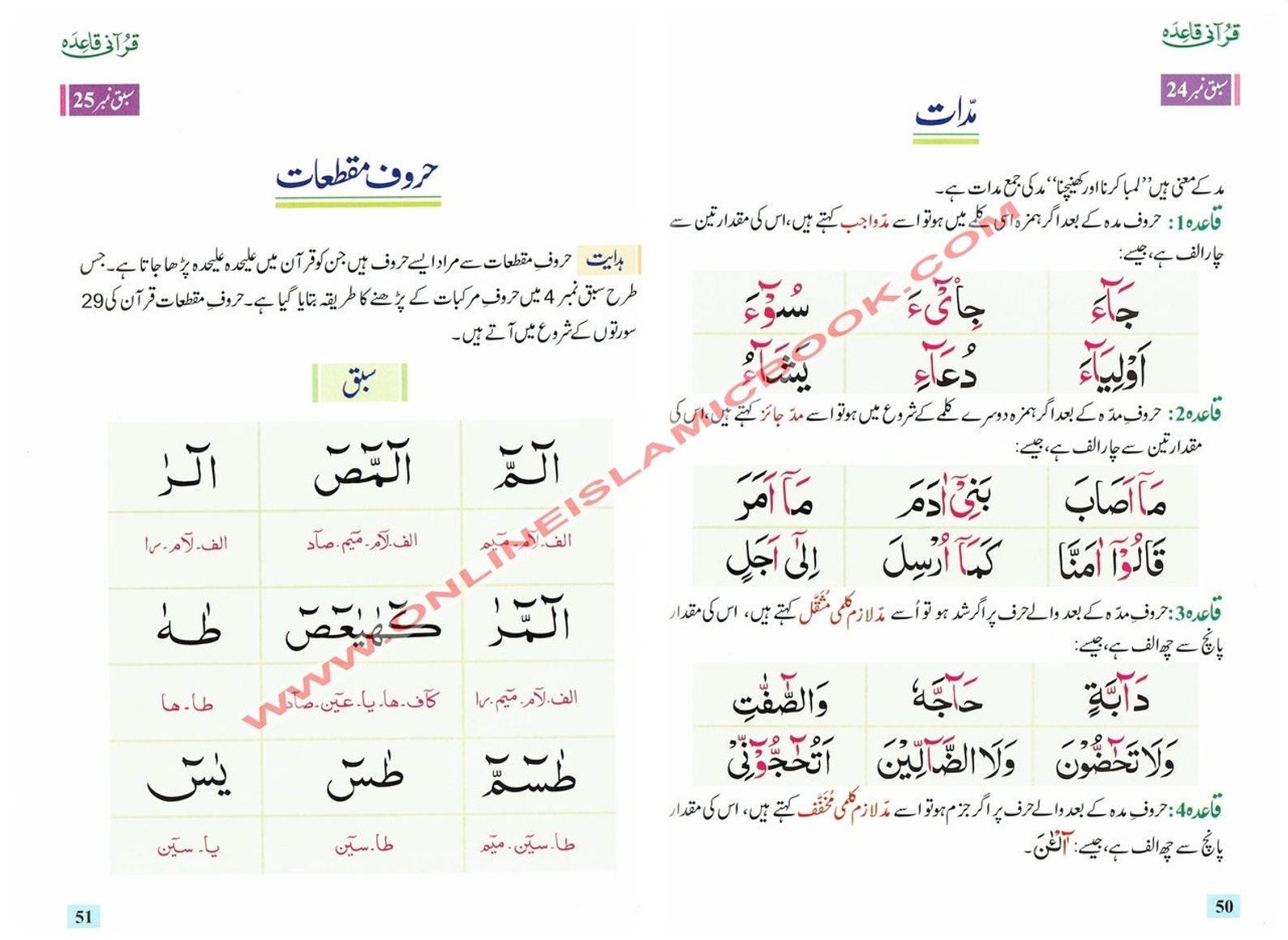 Qurani Qaida or Noorani Qaida urdu Language by Muhammad - Etsy