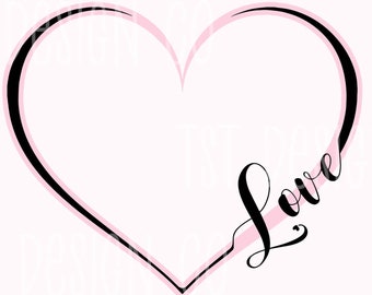 Scratchy Heart Digital Download Eps, Png, Svg, Dxf Cricut, Silhouette ...