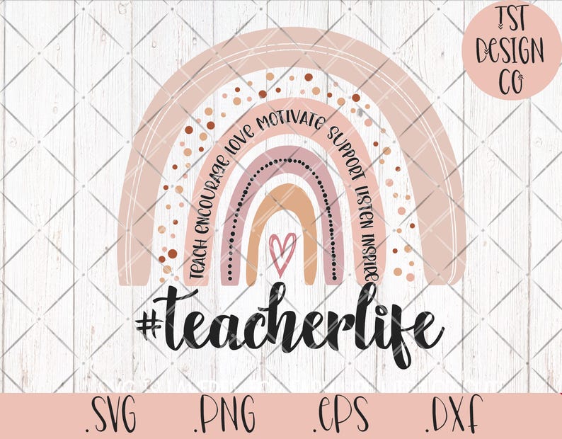 Teacher Rainbow SVG - Teaching PNG - Boho Teacher Life Svg #teacherlife ...