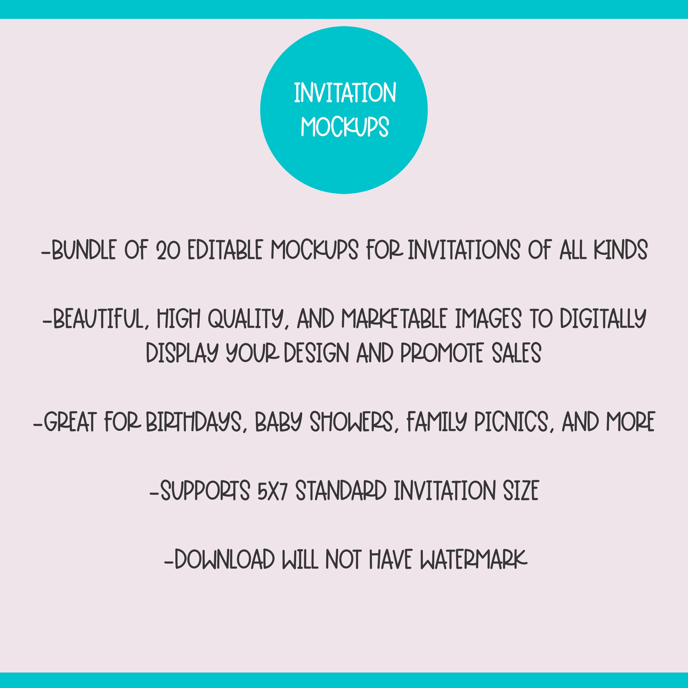 Navy Blue Party Invitation Mockup Bundle of 20 Digital - Etsy