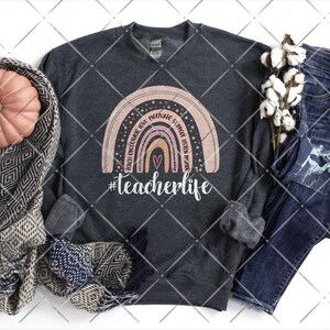 Teacher Rainbow SVG - Teaching PNG - Boho Teacher Life Svg #teacherlife ...