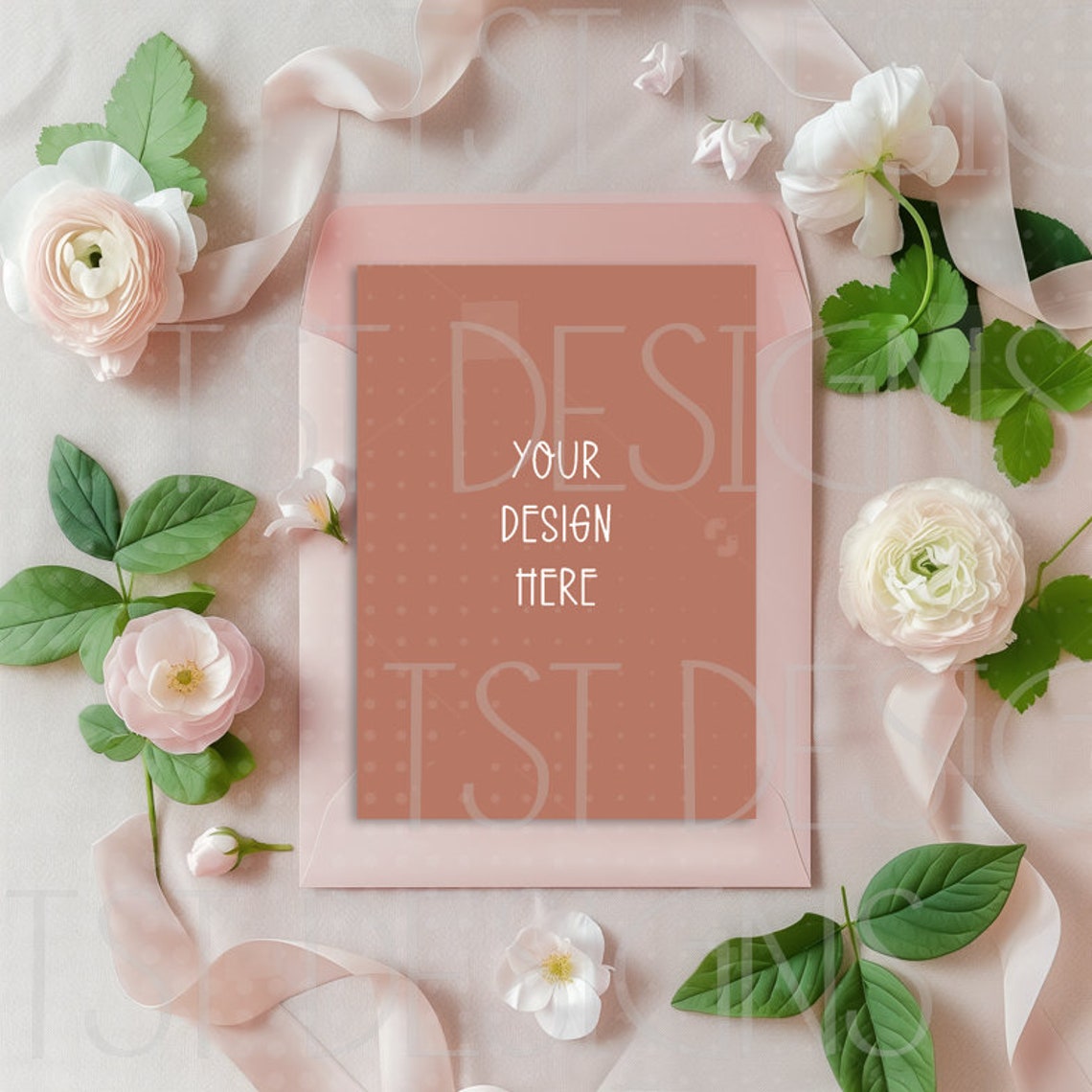 Soft Pink Invitation Mockup Wedding Bundle 10 Elegant Boho Digital ...