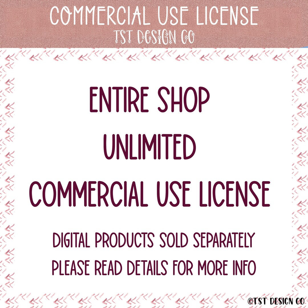 TST Design Co Commercial Use License Applies to Digital Products ONLY ...
