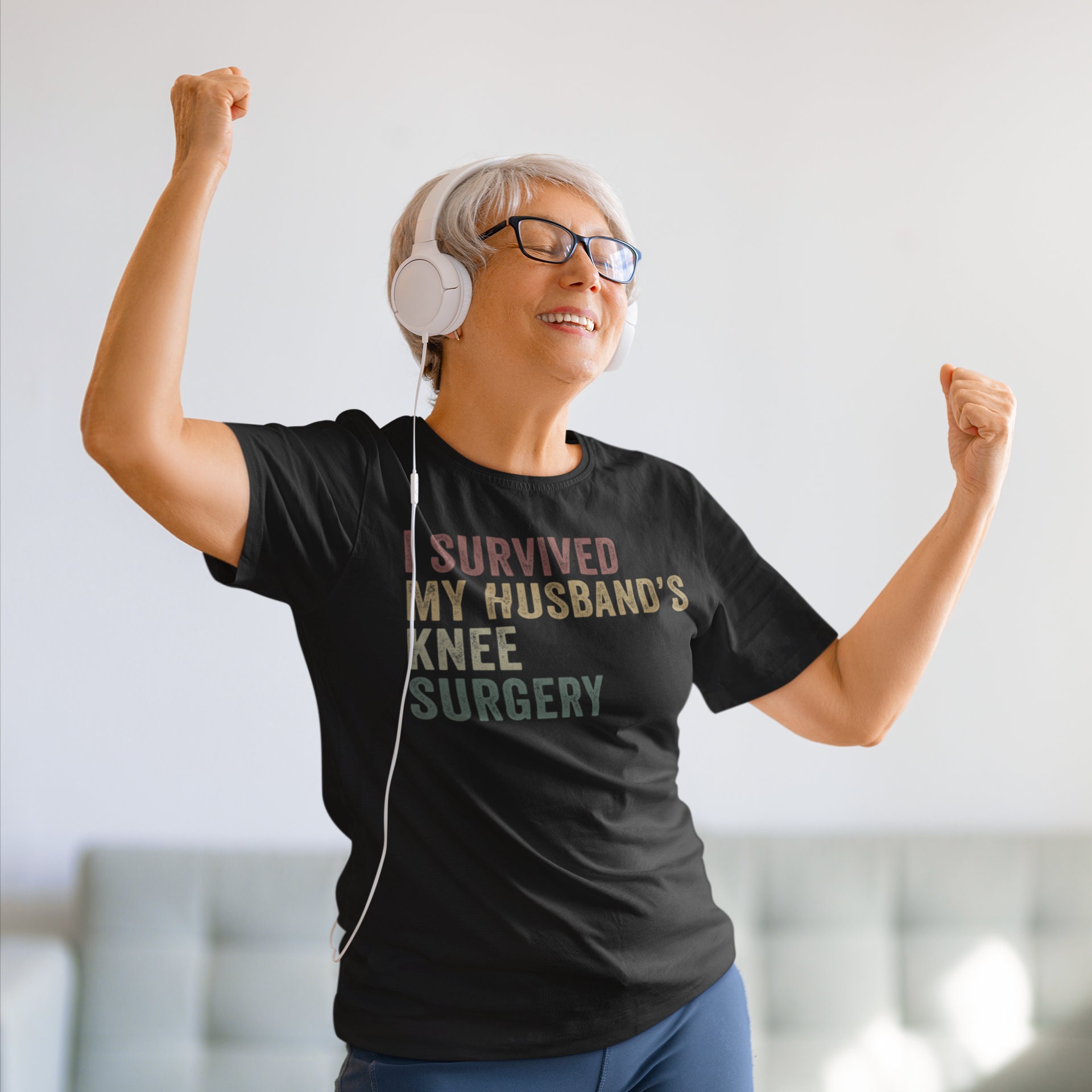 I Survived My Husbands Knee Replacement, Knee Surgery Gift for Women ...