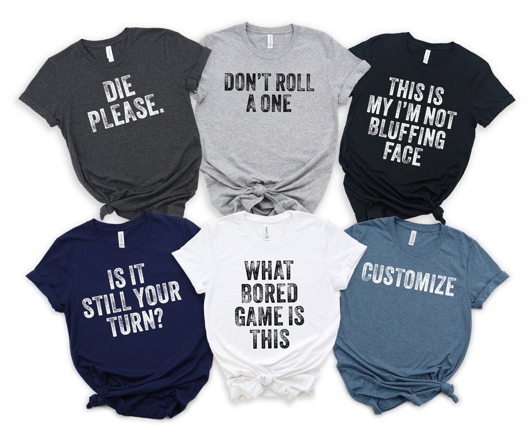 Board Game Night Shirts, Custom Group Tshirts for Games Night, Funny ...