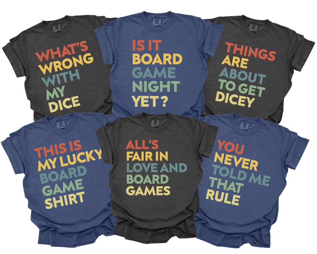 Board Game Night Shirts, Custom Group Shirts for Board Games Night ...