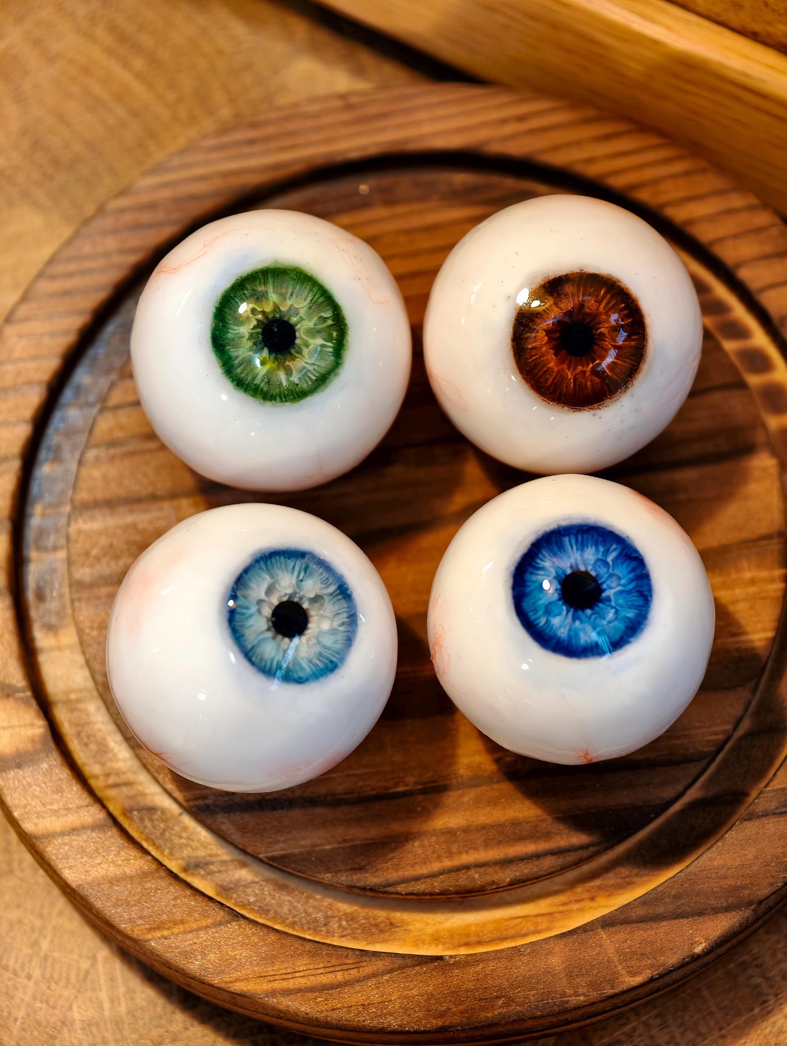 Complete Round Polymer Eye, Acrylic Doll Eye, Blue Eye Ball, Realistic ...