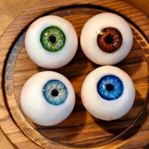 Complete Round Polymer Eye, Acrylic Doll Eye, Blue Eye Ball, Realistic ...