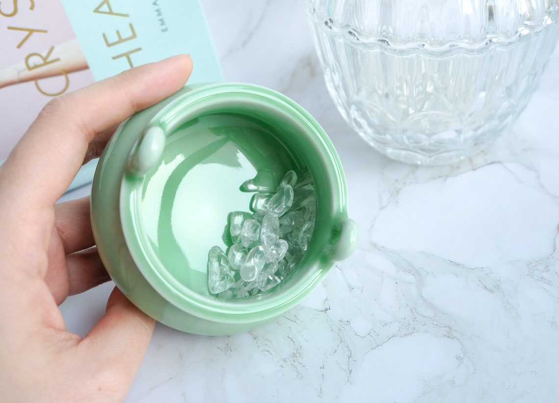 Green Cauldron Altar Decor Celadon Cauldron Altar Decor - Etsy