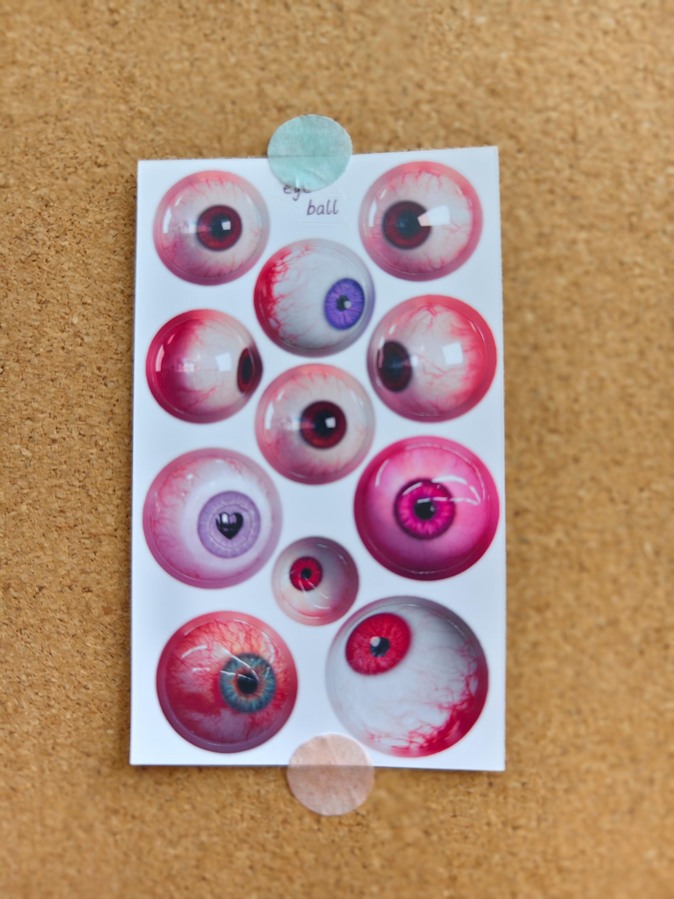 Vintage Style Eyeballs STICKER Pack - Spooky Cute - 90S - Pack of 4 - Etsy