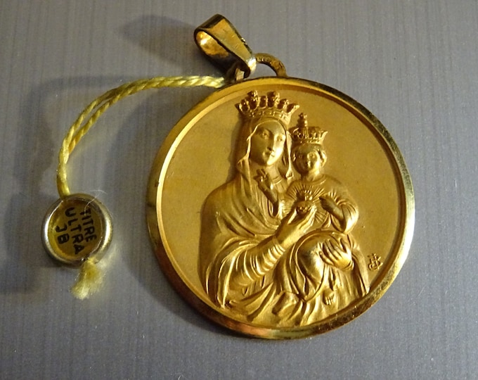 Most Sacred Heart of Jesus . Vintage Gold-toned Metal, Patent Diametal ...