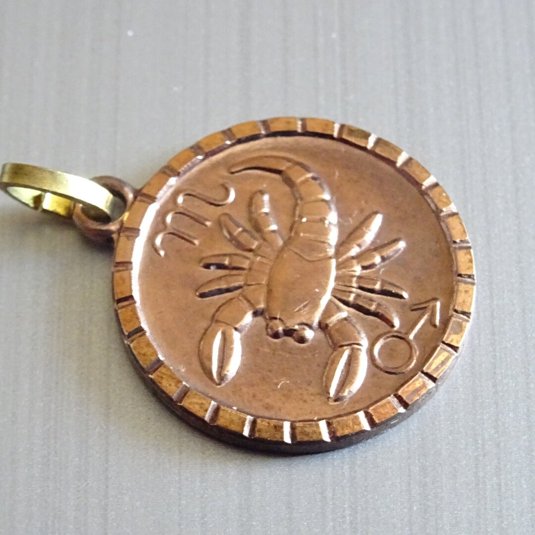 Scorpio. Zodiac Sign, Talisman. New Age Pendant Medallion Charm ...