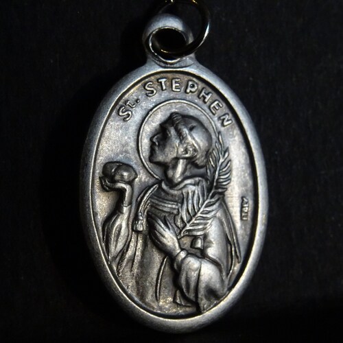 Saint Stephen Medal Patron of Bricklayers and Masons St. - Etsy