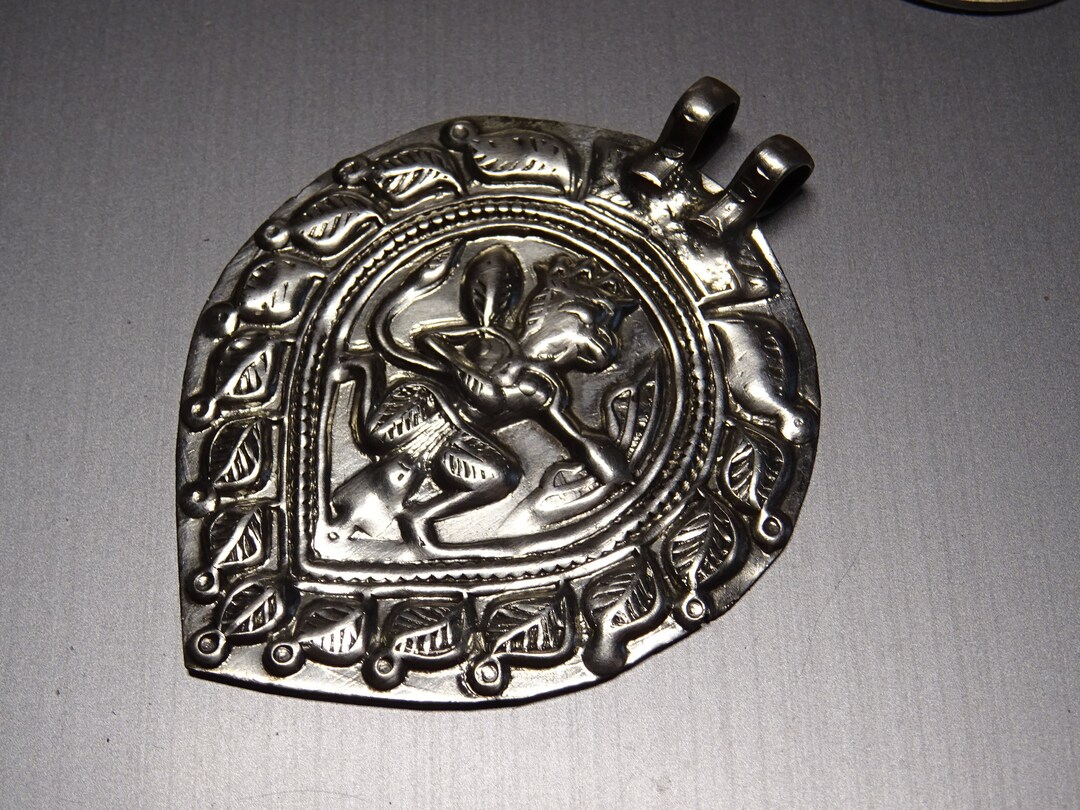 Old Hindu Shiva Amulet Talisman Silver Medallion Pendent BB 540 - Etsy