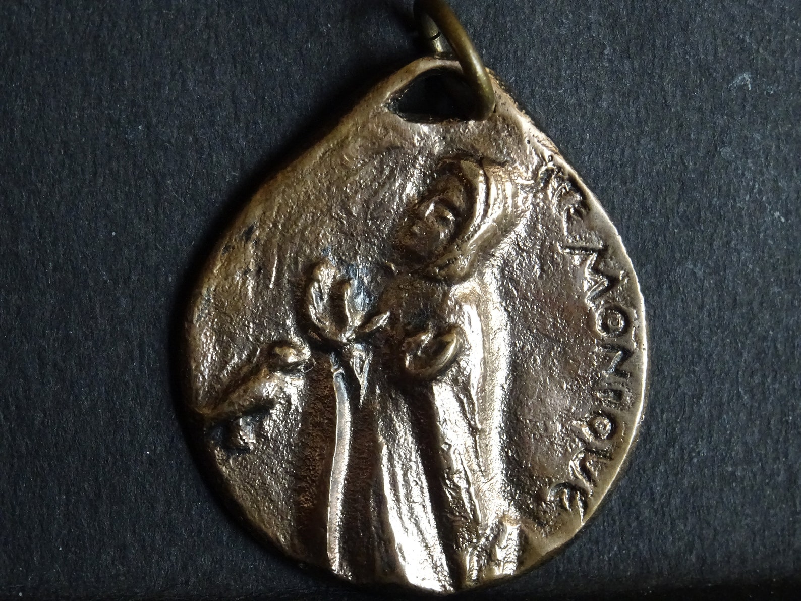 Sainte Monique Copper Alloy Medal Religious Antique Pendant - Etsy