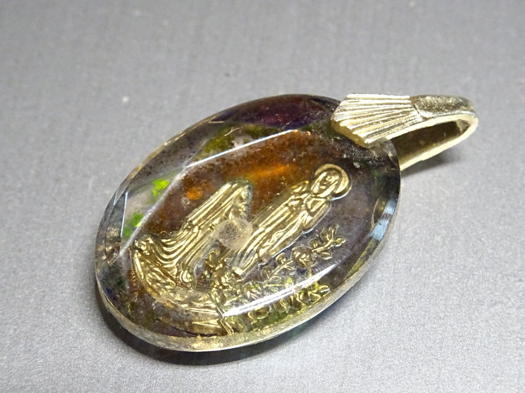 Aspirations of Mary Clear Resin. Medal Medallion Pendent Holy Charm TT ...