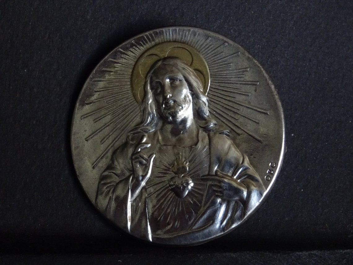 Plaque. Keepsake Token Altar Jesus With Golden Halo. Signed - Etsy
