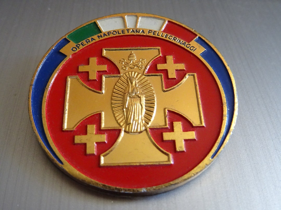Opera Napoletana Pellegrinaggi. Badge Brooch Jewellery Religious Token ...