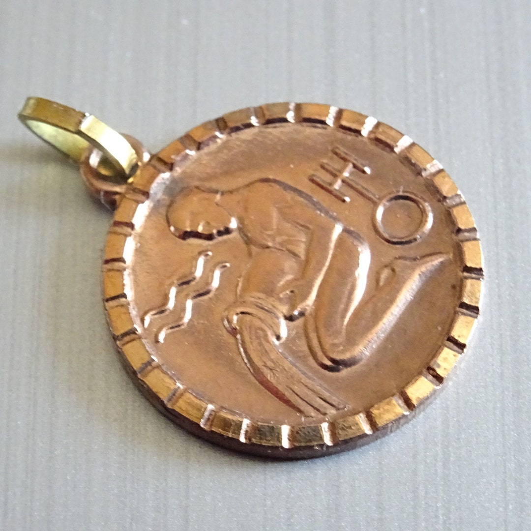 Aquarius. Zodiac Sign, Talisman. New Age Pendant Medallion Charm ...