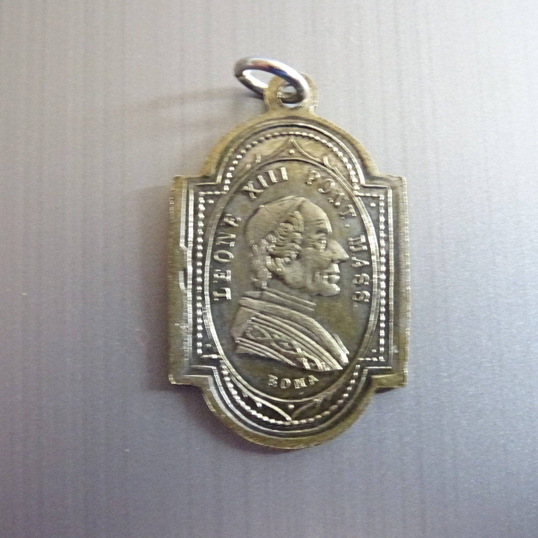 Vintage Leone XIII Medal: 1887 Catholic Pendant Charm - Etsy