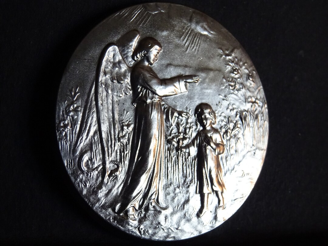 Plaque. Keepsake Token Altar Arch Angel France Medal Holy Charm - Etsy