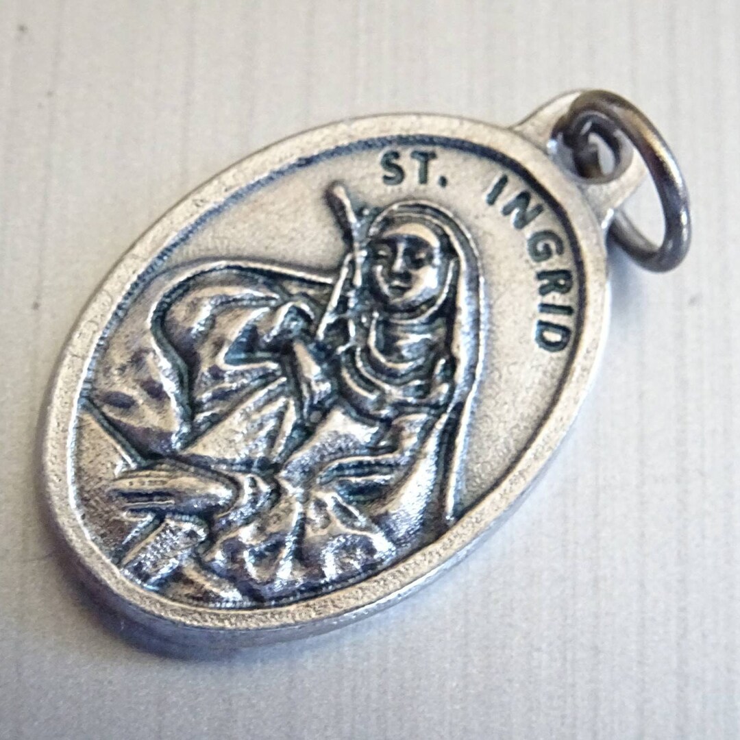St. Ingrid Was Known for Her Holiness. Pendant Medallion Holy - Etsy