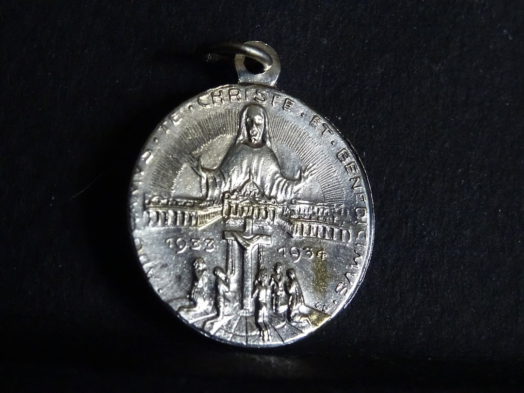 Christian Pope Pius XI, Silver Plated , Medal Medallion Pendent ...