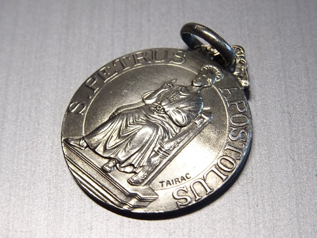 S. Petrus Apostolus. St. Peter With Key to Heaven. Signed. Tairac ...