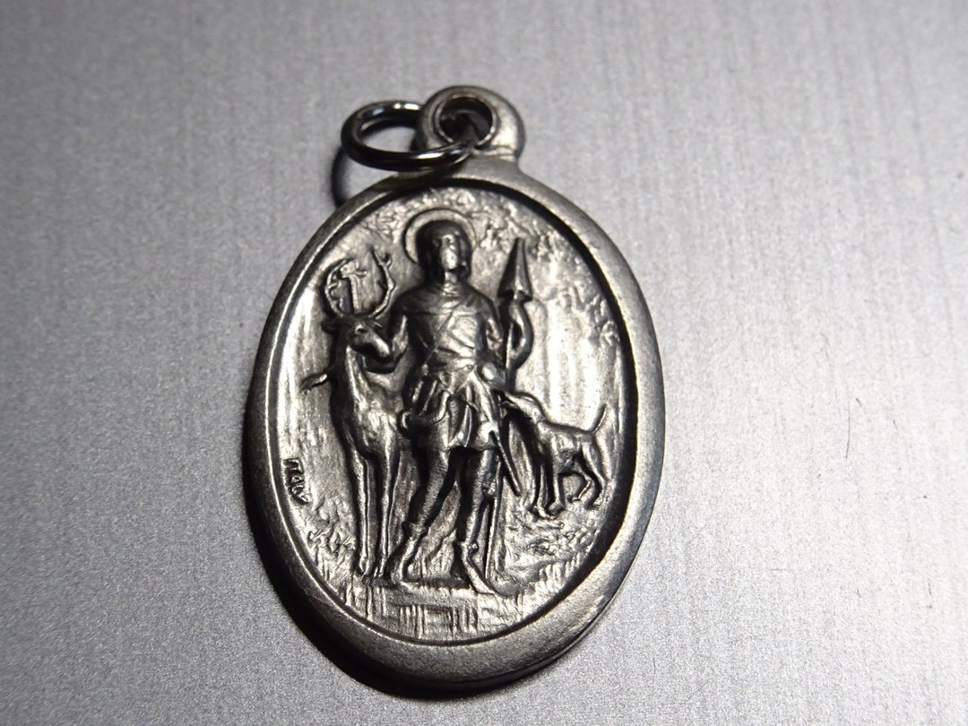 St. Hubert, Patron of Hunting Medallion Pendent Holy Charm BB 194 - Etsy