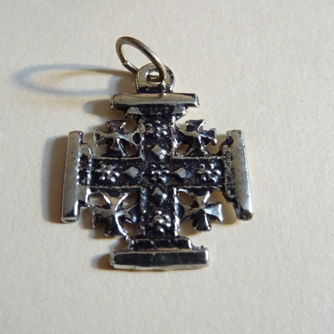 The Passion Jerusalem Silver Cross. Religious Catholic Pendant ...