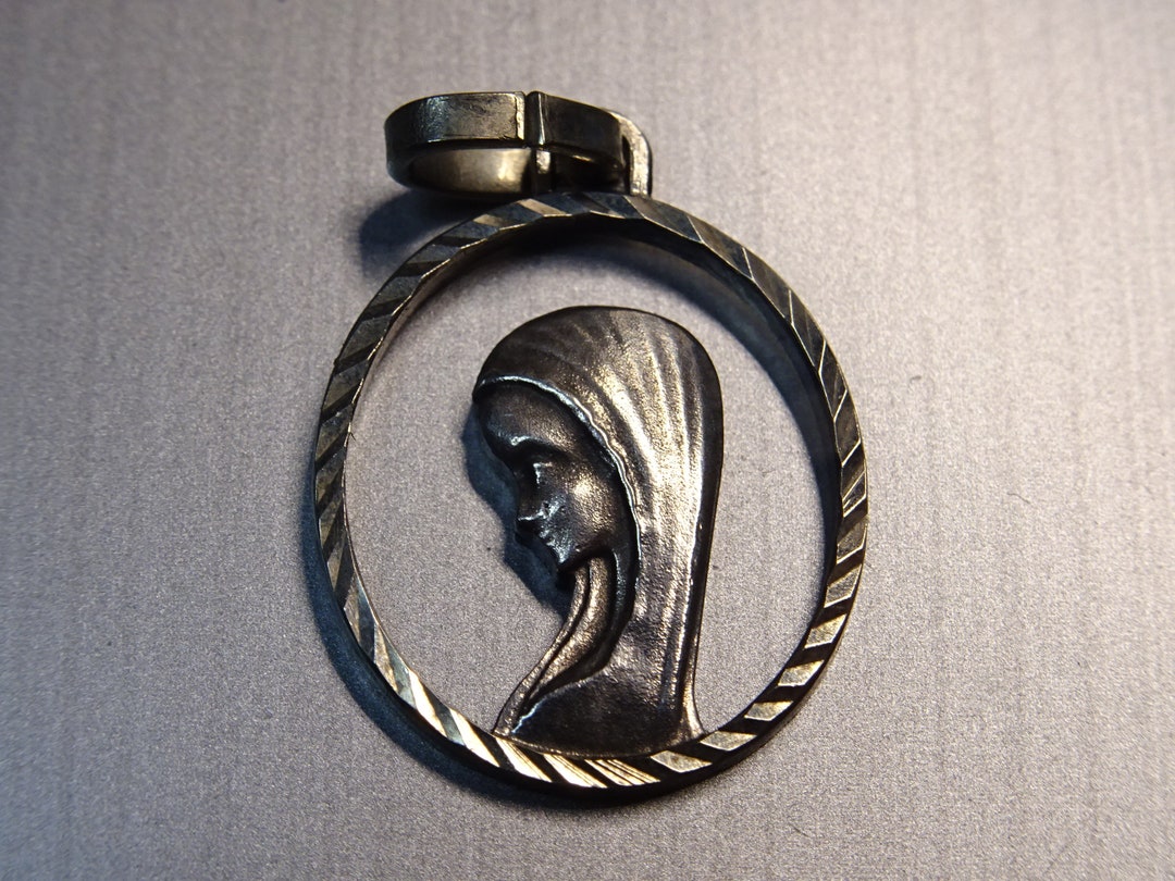 Virgin Mary Cut Out, Medal Medallion Pendent Holy Charm T 798 - Etsy