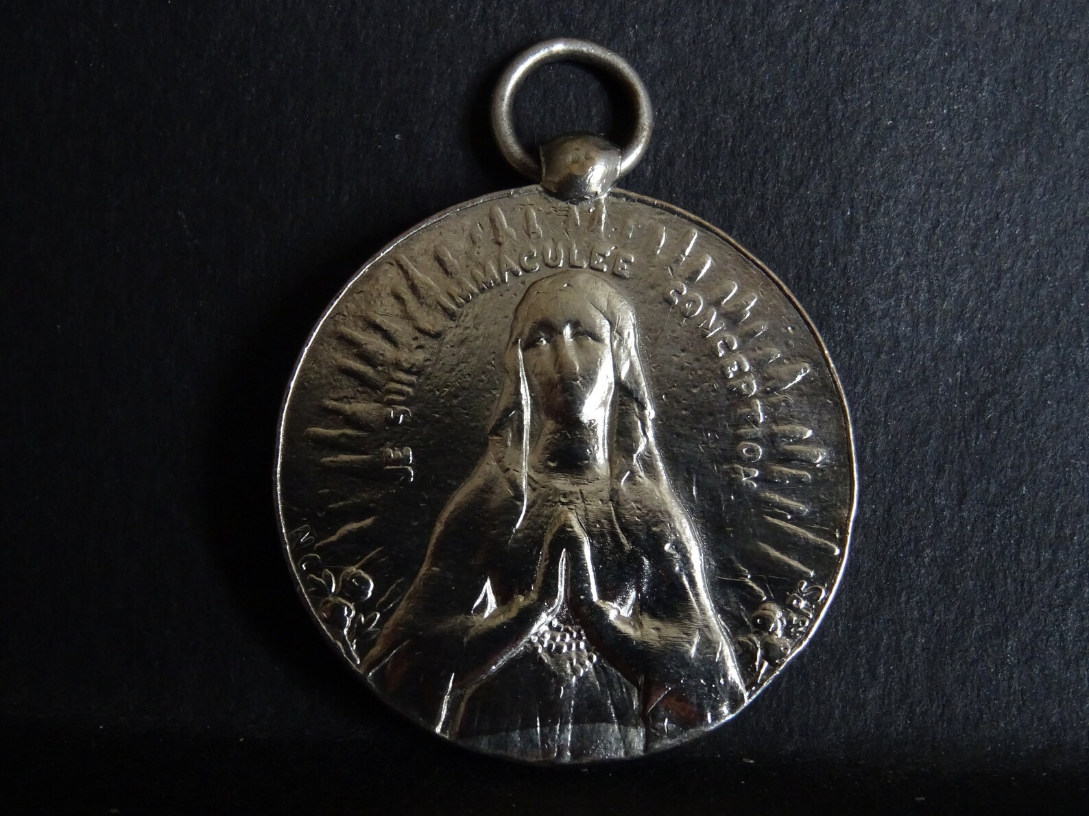 Ave Maria Signed P S Medal Medallion Holy Charm Religious - Etsy