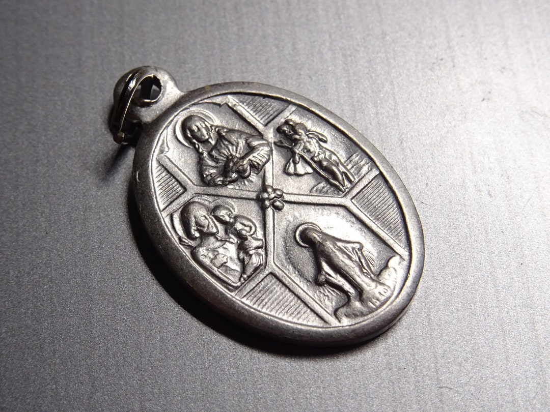 Four Way Cross. 4 Way. Silver Medal Medallion Pendent Holy Charm BB 88 ...