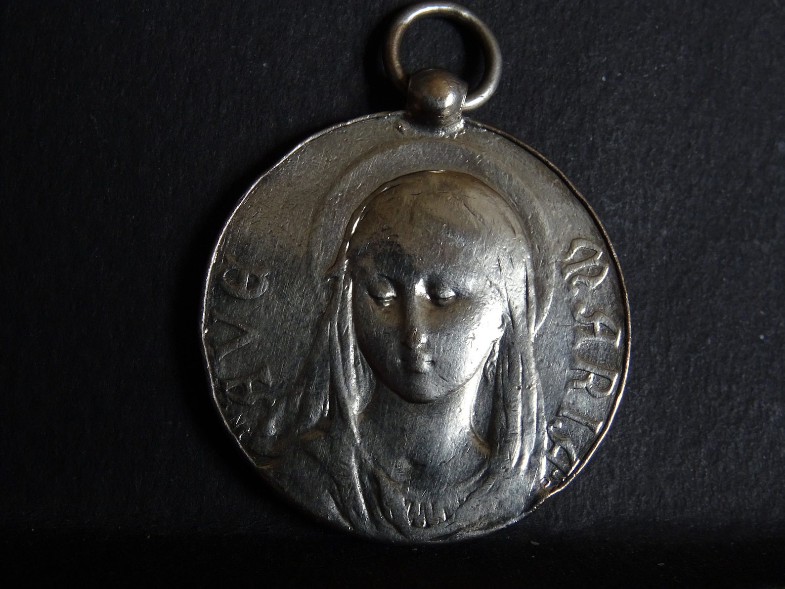 Ave Maria Signed P S Medal Medallion Holy Charm Religious - Etsy