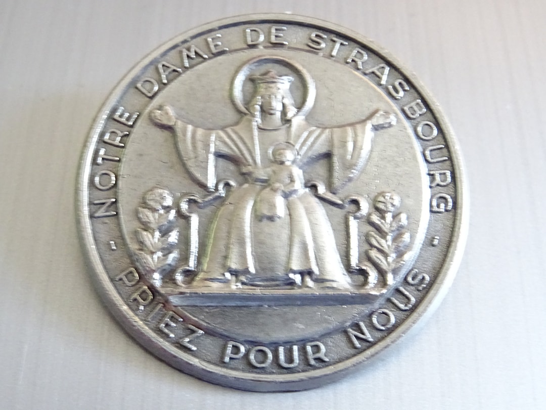 Our Lady Strasbourg. Badge Brooch Jewellery Religious Token Tie Pin ...