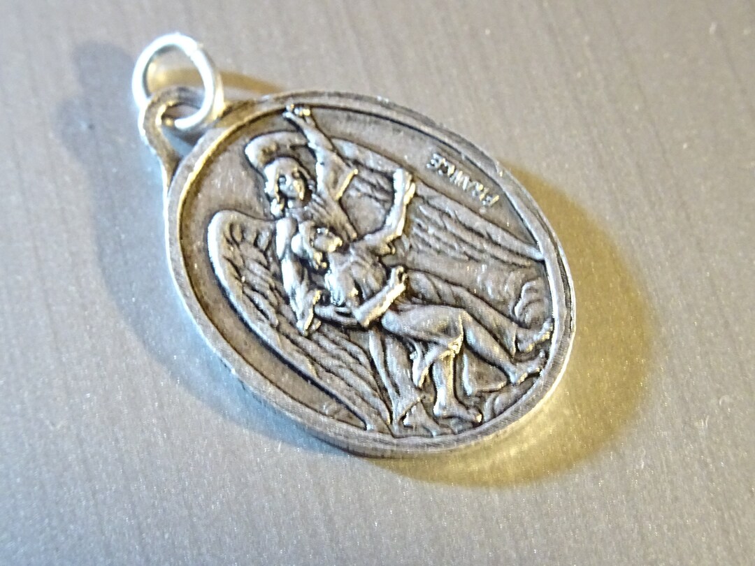 Guardian Angel / St Anne, Religious Medal Medallion Pendant Holy Charm ...