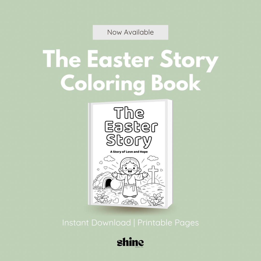 The Easter Story Coloring Book — Digital Download PDF - Etsy