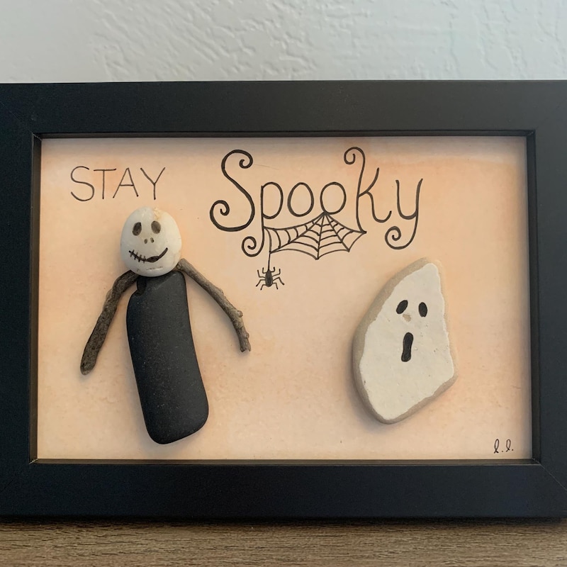 Halloween Pebble Art - Etsy
